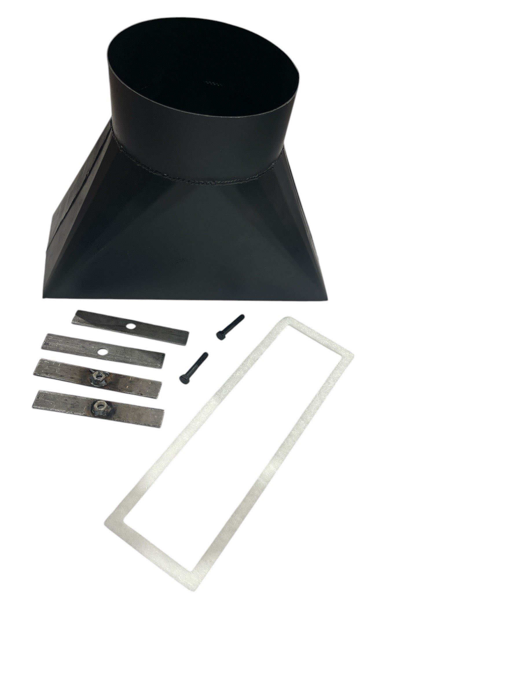 Black Bart Steel Transition Stack | 14" x 4" to 8" Round | Part #9BBS2